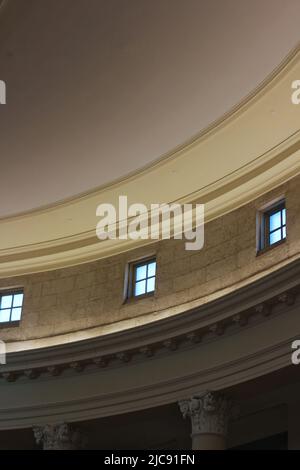 A fresh view of a sweeping lines of a classic Greek style dome and ...