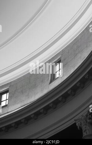 A fresh view of a sweeping lines of a classic Greek style dome and ...