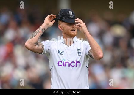 Ben Stokes of England puts hit hat on Stock Photo - Alamy