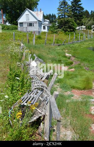 Buildings on sheltered bay near North Rustico, Prince Edward Island ...