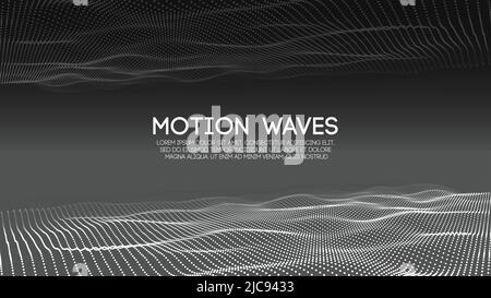 Abstract grey technology wave for web background design. Futuristic ...