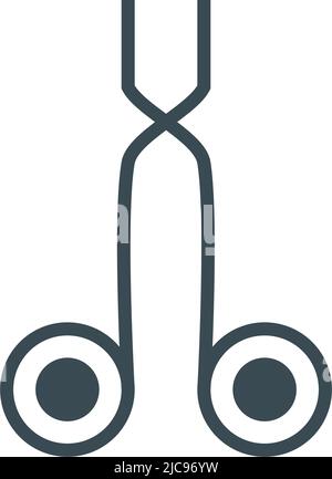 Surgery scissor icon, operation equipment , vector graphics for various ...