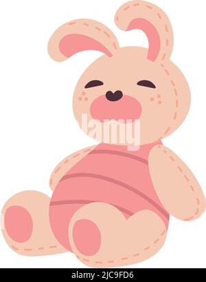 Stuffed animal rabbit icon vector illustration design graphic Stock ...