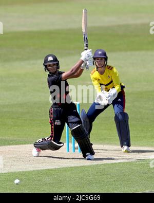 Davina Perrin of Central Sparks during the Charlotte Edwards Cup match ...