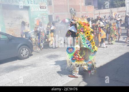 Guns being fired during Carnaval in Huejotzingo, Puebla Mexico Stock ...