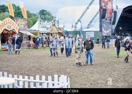 Crowds enjoy the atmosphere at Bloodstock Festival, Catton Park ...