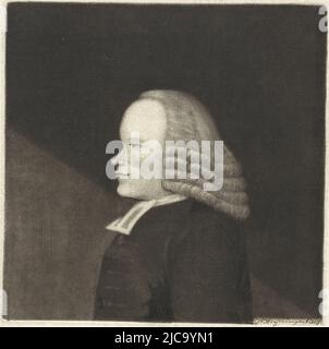 Portrait of Klaas de Vries, Jan van Heyningen, 1767 print The Baptist ...