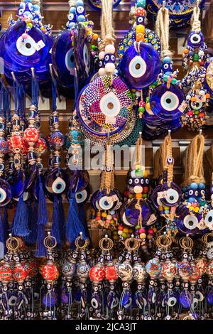 Turkish evil eye pendants, nazar boncuk or good luck charms in Oludeniz ...