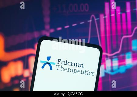 In this photo illustration, a Fulcrum Therapeutics logo is seen ...