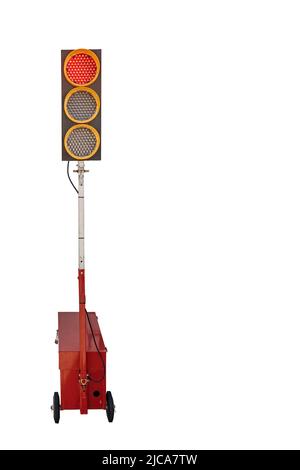 Portable traffic light powered by batteries and with manual or auto ...