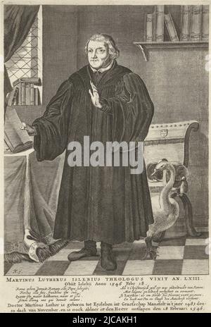Portrait of Martin Luther; Martinus Lutherus Islebius Theologus ...