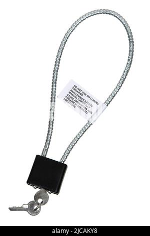 Locks and keys used to safely secure a firearm from being used. Weapon ...