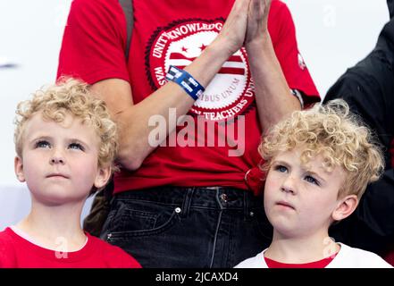 Children surround speakers during the March for Our Lives in Washington ...
