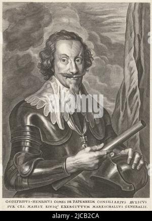 Portrait of Gottfried Heinrich, Count of Pappenheim, in oval, dressed ...