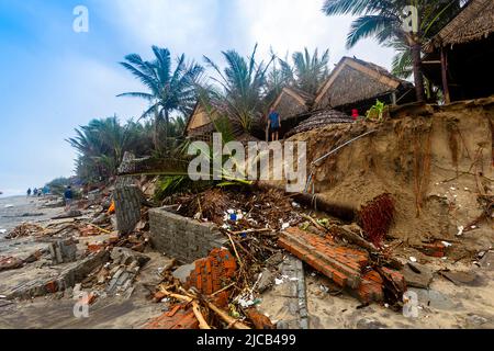 Destruction at the beach from climate change has destroyed beach ...