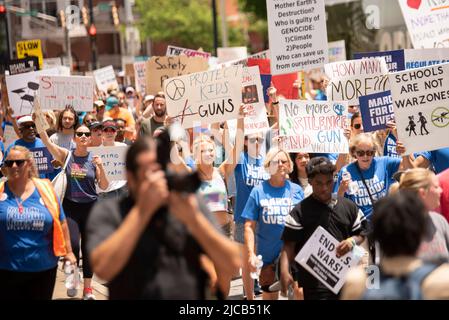 June 11, 2022: Hundreds marched to protest against gun violence in ...