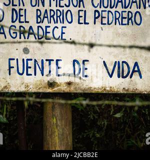 Sign That Reads "of Life" behind Barbed Wire Stock Photo - Alamy