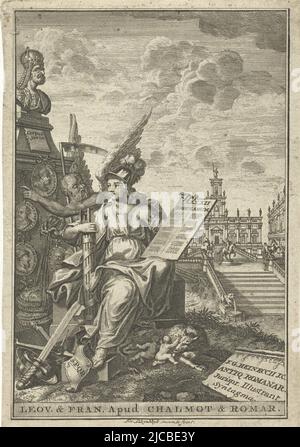 Allegory on Roman antiquity, François van Bleyswijck, 1758 - 1799 print ...