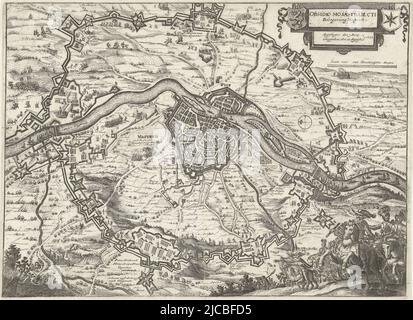 Map of the siege of Maastricht, 1632, Anonymous, 1652 print Map of the ...