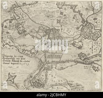 Siege of 's Hertogenbosch, 1629, Anonymous, 1629 print Map of the siege ...