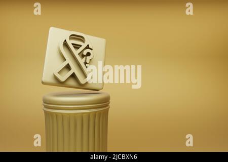 Beautiful abstract illustrations golden HIV Inconclusive symbol icons ...