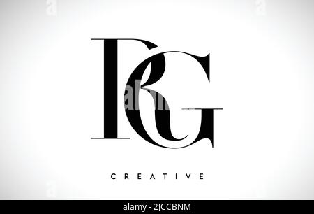 RG Letter Logo Design with Serif Typography Font and Elegant Modern ...