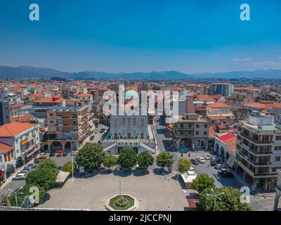 Aerial view of the Temple City, Arcadia area at Los Angeles County ...