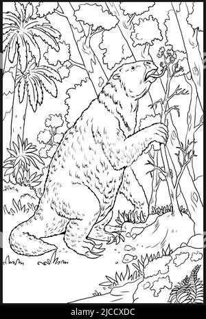 Prehistoric gigantic animals - stegotetrabelodon and megatherium ...