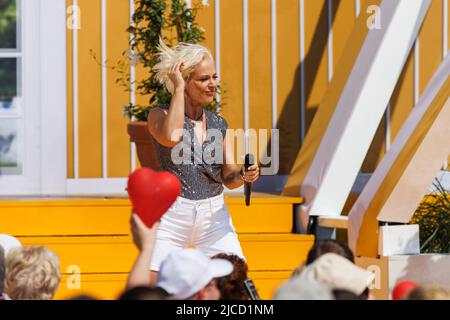 Rust, Germany. 12th June, 2022. A viewer watches the show "Immer wieder ...