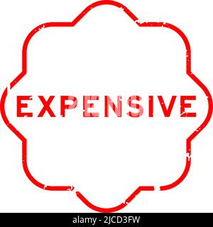 Grunge red expensive word rubber seal stamp on white background Stock Vector Image & Art - Alamy