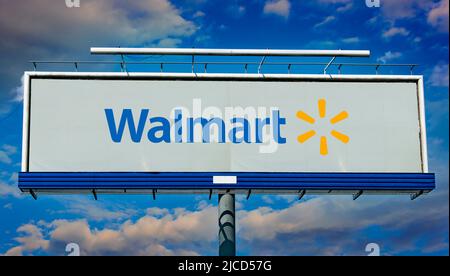 Advertisement billboard displaying logo of Walmart Stock Photo - Alamy
