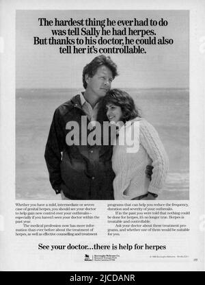 Vintage July 1986 "Playboy" monthly magazine advert, USA Stock Photo ...