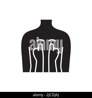 Acupressure line color icon. Physiotherapy, acupuncture, rehabilitation ...