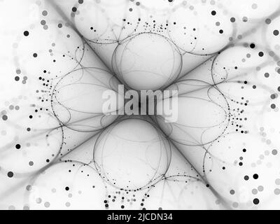 Quantum computer processor, black and white texture, computer generated abstract background, 3D ...