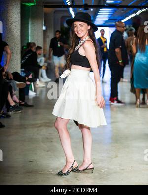 LA Swim Week Day talent arrival Stock Photo - Alamy