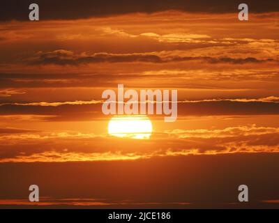 Sheerness, Kent, UK. 12th June, 2022. UK Weather: sunset in Sheerness ...