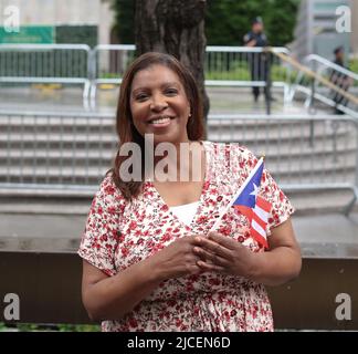 Letitia James, Kathy Hochul at a public appearance for Knicks NBA ...