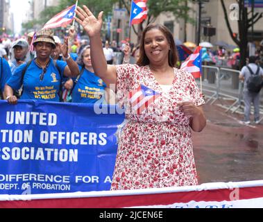 Letitia James, Kathy Hochul at a public appearance for Knicks NBA ...