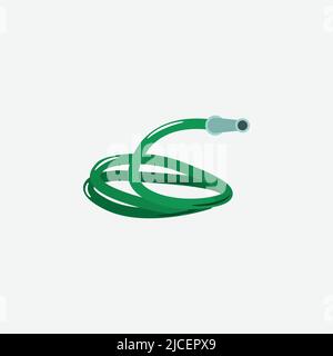 Garden hose line icon concept. Garden hose flat vector symbol, sign ...