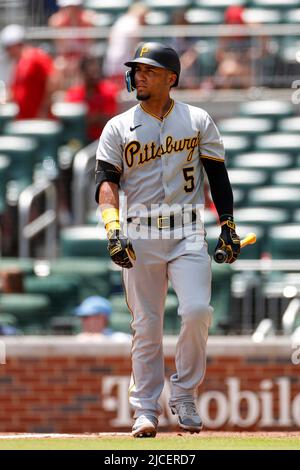 Pittsburgh Pirates catcher Michael Perez plays in a spring training ...