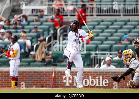 Atlanta Braves' Michael Harris II strikes out swinging in the eighth ...