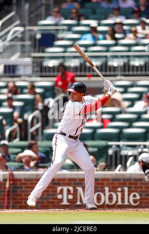 Atlanta Braves first baseman Matt Olson (28) is shown batting against ...