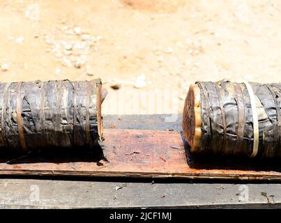 Koba, the national streetfood of Madagascar Stock Photo - Alamy