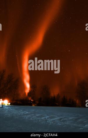 Northern lights of many shades of color Lapland Stock Photo - Alamy