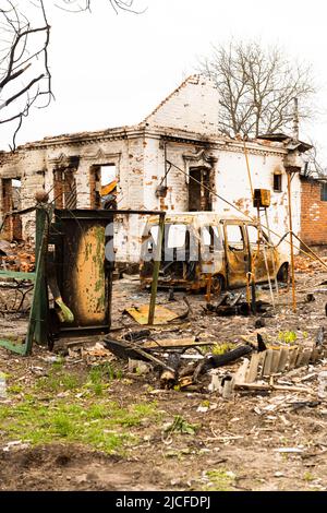 the bombed village Andriivka Stock Photo - Alamy