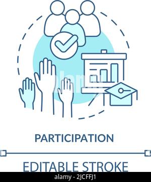 Encourage teamwork turquoise concept icon Stock Vector Image & Art - Alamy