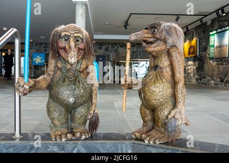 Norway, Troms og Finnmark, figure of a troll from Norse mythology Stock ...