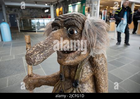 Norway, Troms og Finnmark, figure of a troll from Norse mythology Stock ...