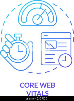 core web vitals seo line icon vector illustration Stock Vector Image ...