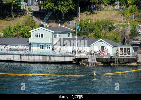 Norway, Vestland, Bergen, the outdoor pool Nordnes Sjøbad Stock Photo ...